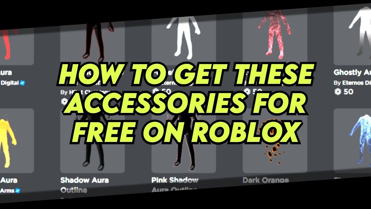 HOW TO GET FREE CLOTHING AURA ACCESSORIES ON ROBLOX EASY - YouTube