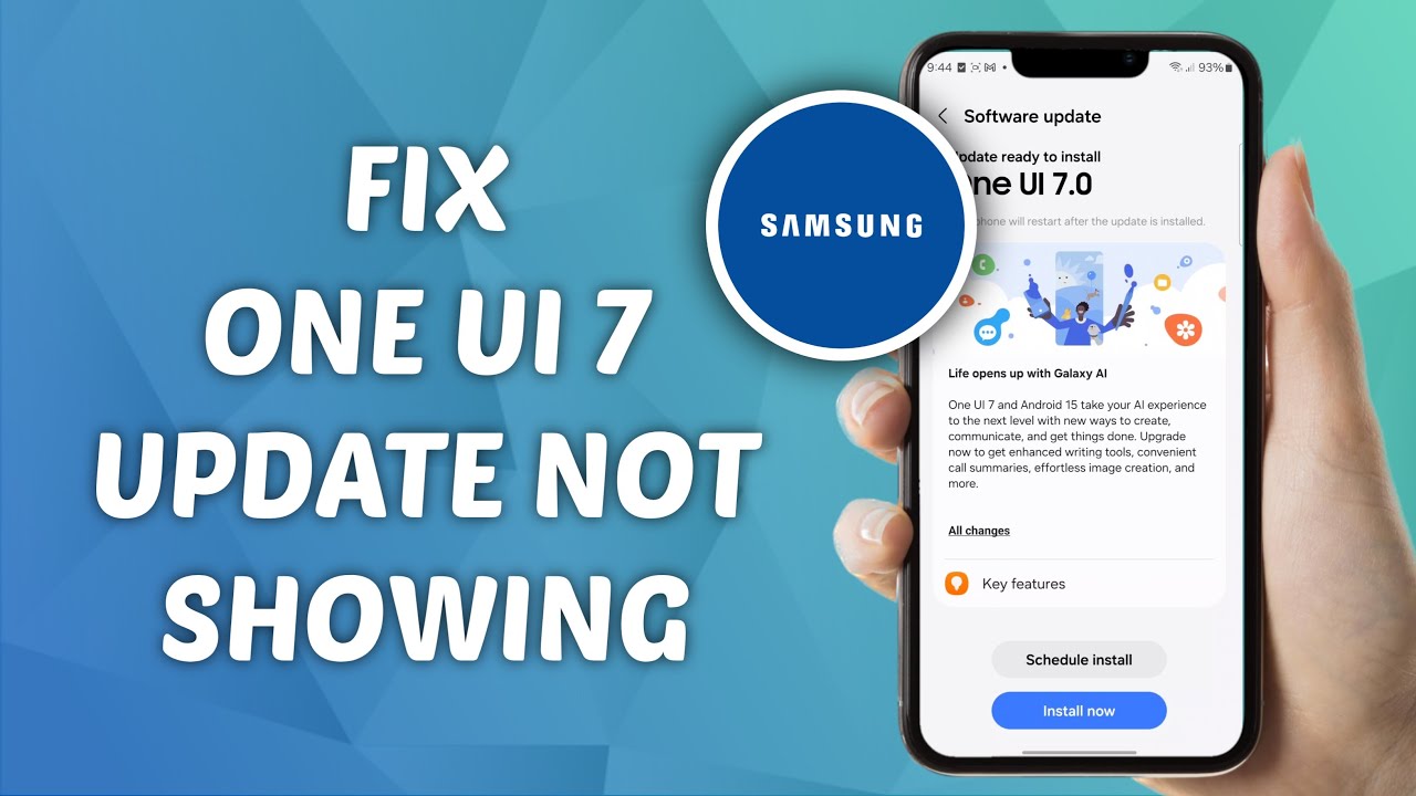 How to FIX One UI 7 Not Showing on Samsung - YouTube