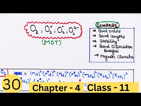 MOT important Question | Bonding order O2 | Chemical Bonding Class 11 ...