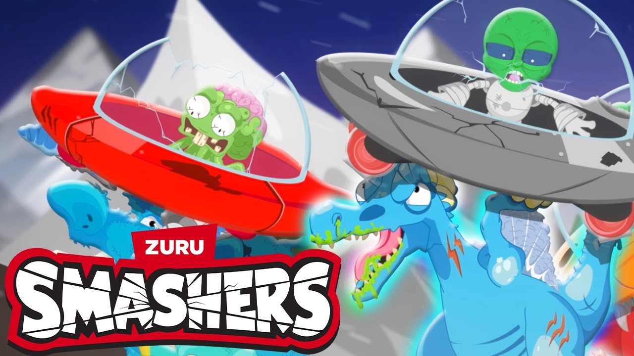 Alien Invasion👽🌍 Smashers Save the World! | Dinosaur Cartoons For Kids ...