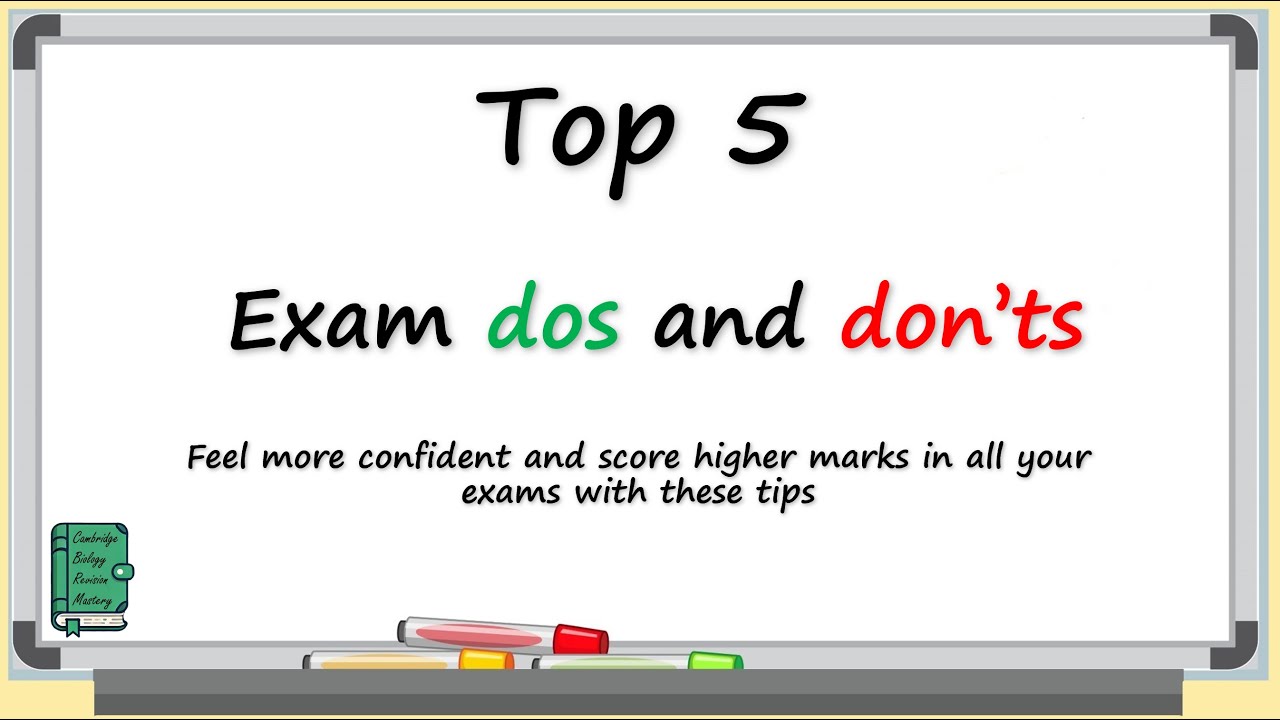 Top 5 Exam Dos and Don’ts | Boost Your Grades & Stay Calm in Exams ...