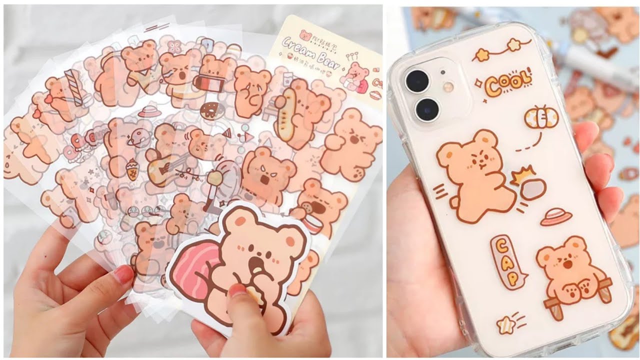 DIY | How to make Kawaii Bear Stickers at home? Easy and cute paper ...