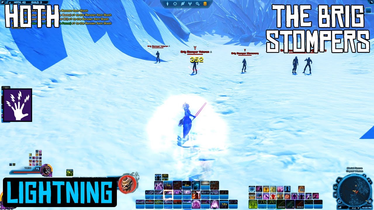 SWTOR DPS Lightning Sorcerer - Hoth Heroic Mission: The Brig Stompers ...