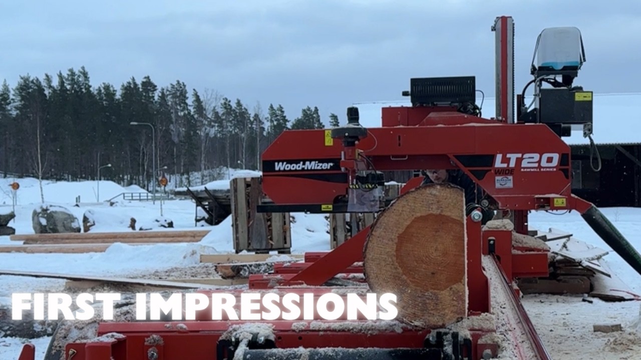 First Logs Sawn and First Impression Of The Wood-mizer LT20 With Super ...