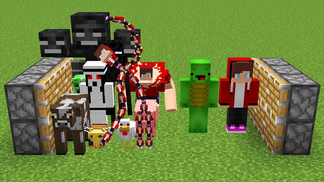 maizen jj and mikey + all mobs + Giant maizen jj + Phantom + jj mutant ...