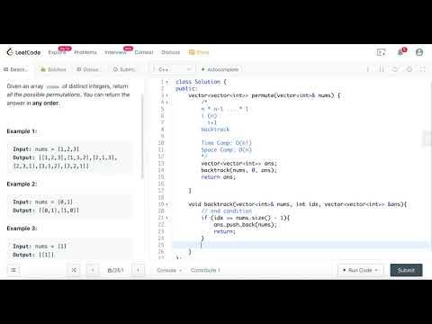 Leetcode 46. Permutations | Backtrack | Logic Coding - YouTube