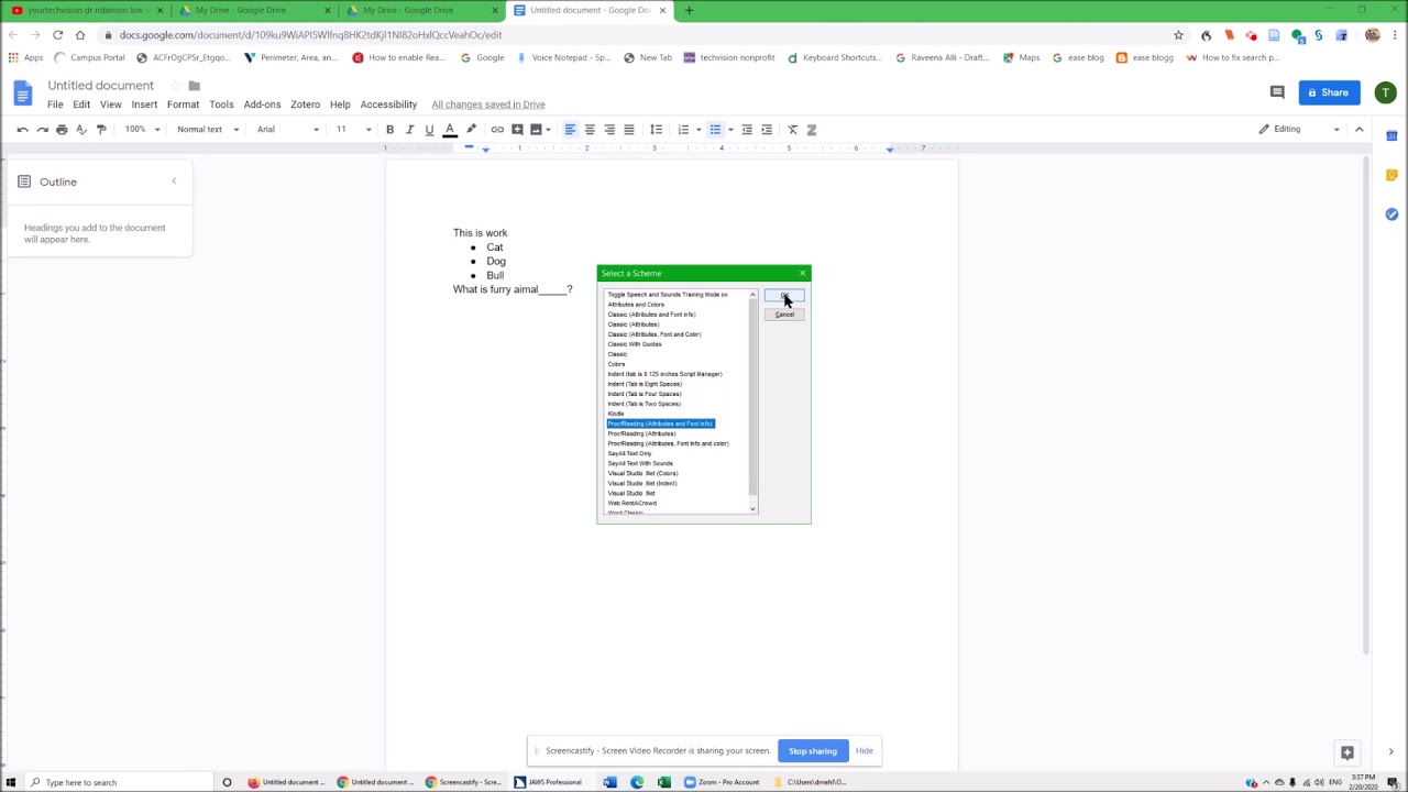 Making Google Docs read all attributes such as bold and underline, etc ...