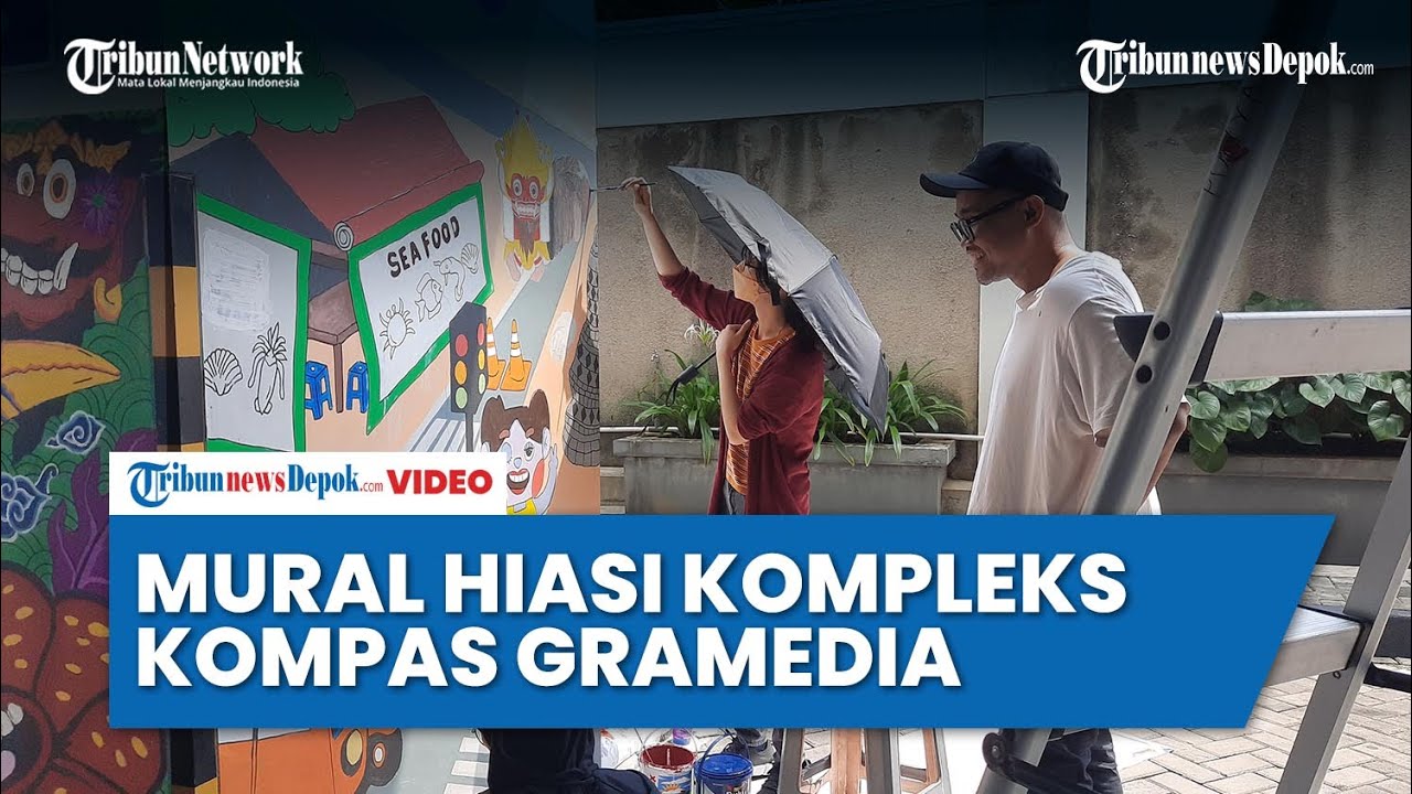 Kompleks Kompas Gramedia Palmerah Dipenuhi Mural - YouTube