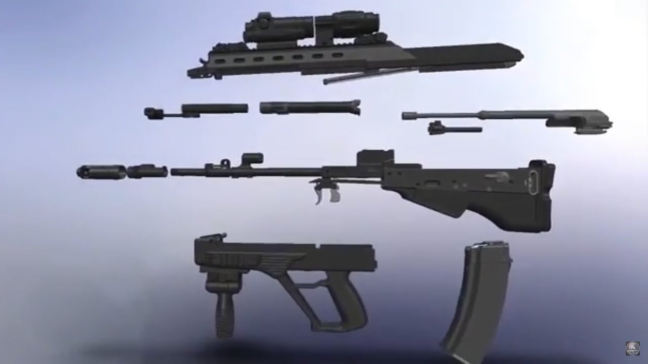Ukrainian BullPup VULKAN (Malyuk) Disassembly (animation) - YouTube