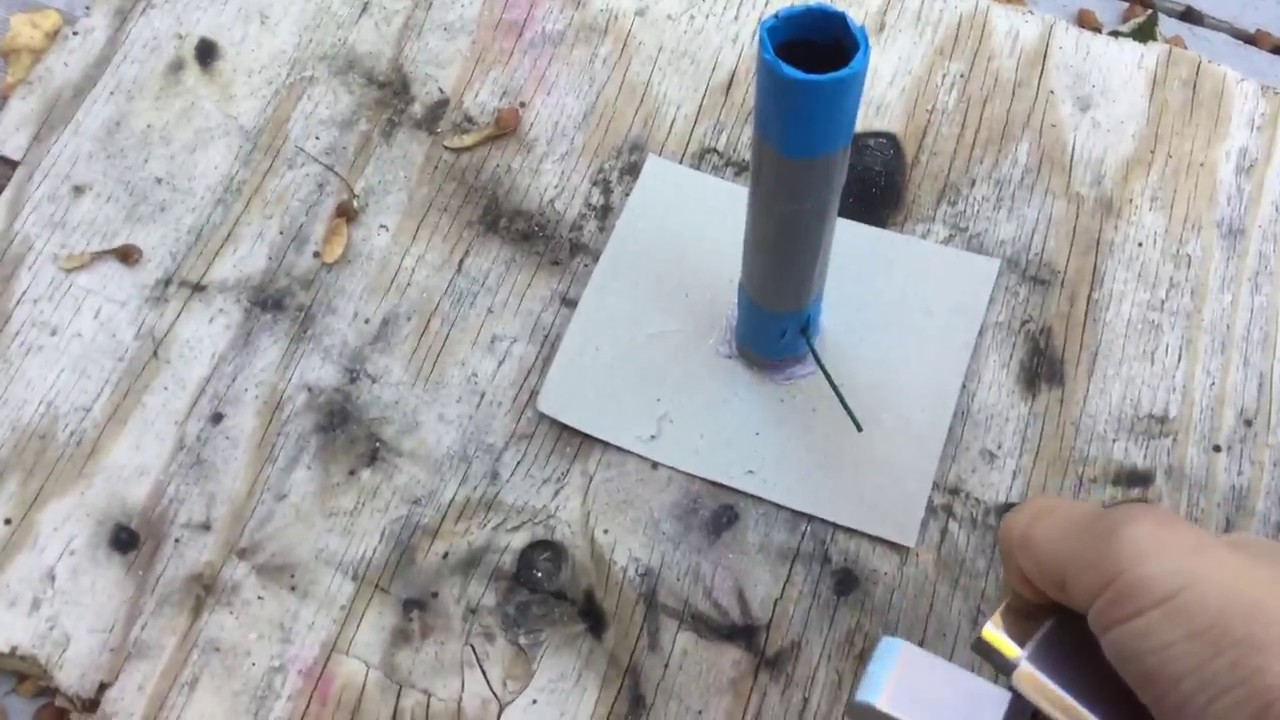 Homemade single shot firework - YouTube
