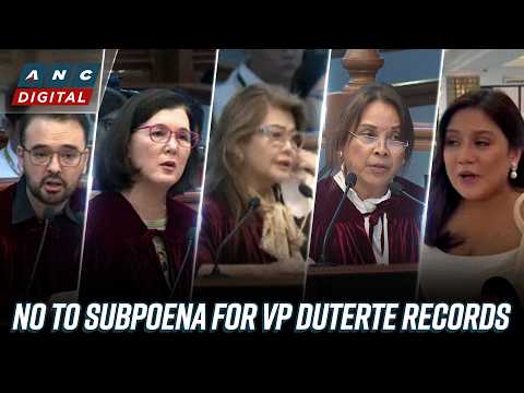 5 senator-judges oppose disclosure of Sara Duterte's tax, bank records | ANC