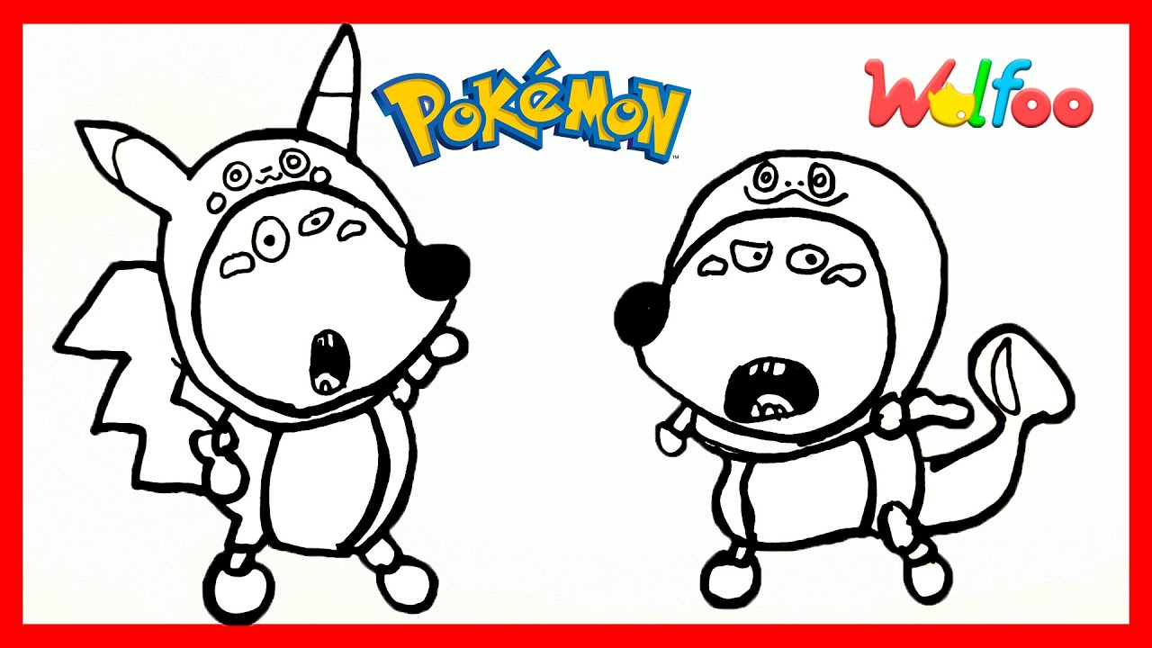 🔴 como dibujar a Wolfoo - Wolfoo Al estilo Pikachu 🐺 Dibujos simple ...