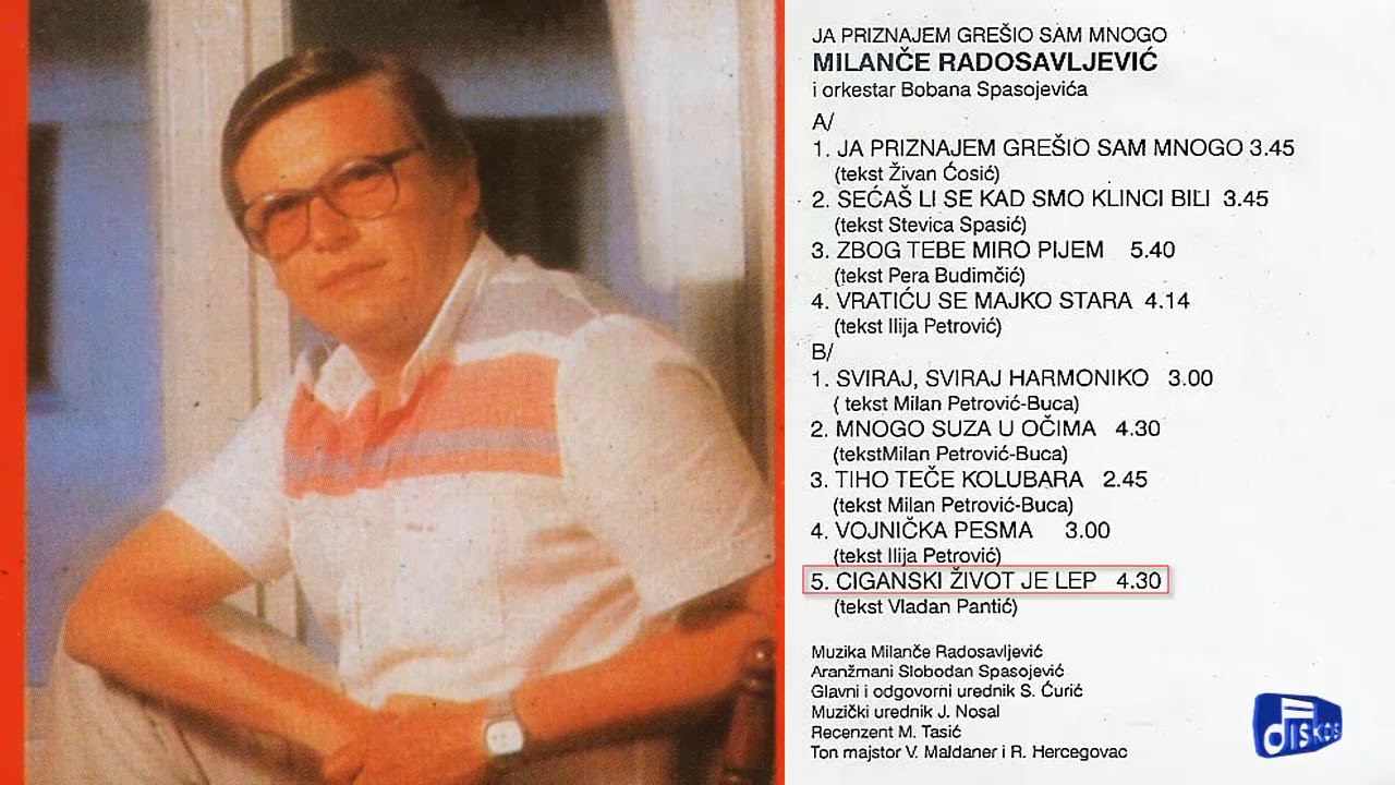 Milance Radosavljevic - Ciganski zivot je lep - (Audio 1986) - YouTube