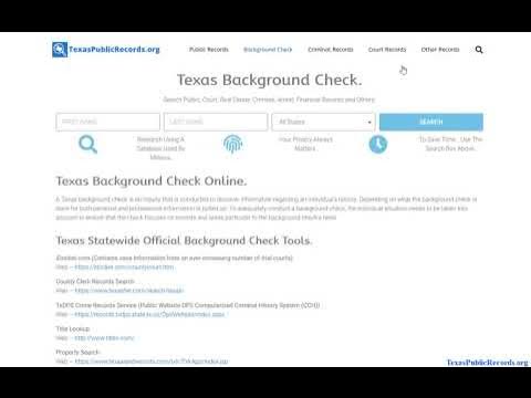 Texas Warrant Search (Arrest, Bench, Felony) - YouTube