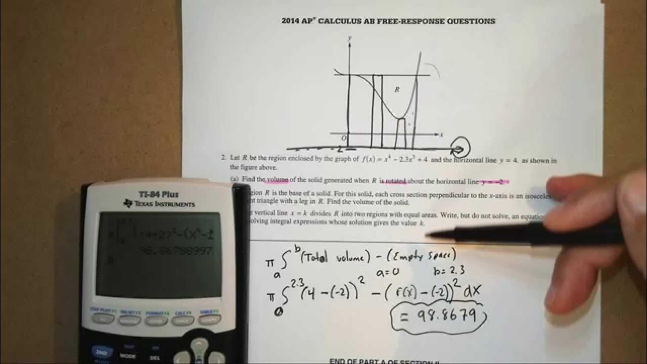 2014 AP Calculus AB Free response question 2 - YouTube