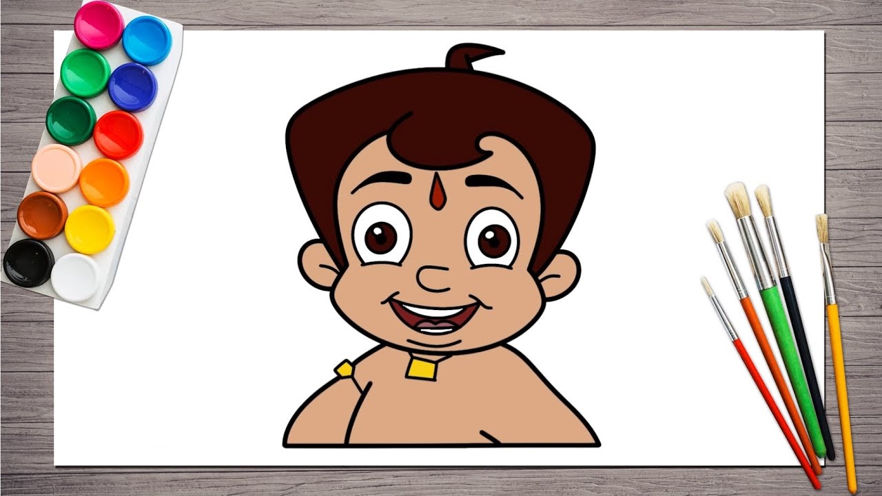 Chota Bheem Drawing | How to Draw Chota Bheem Easy | Chota Bheem ...