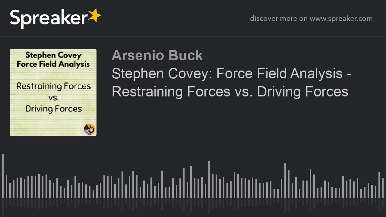 Stephen Covey: Force Field Analysis - Restraining Forces vs. Driving ...