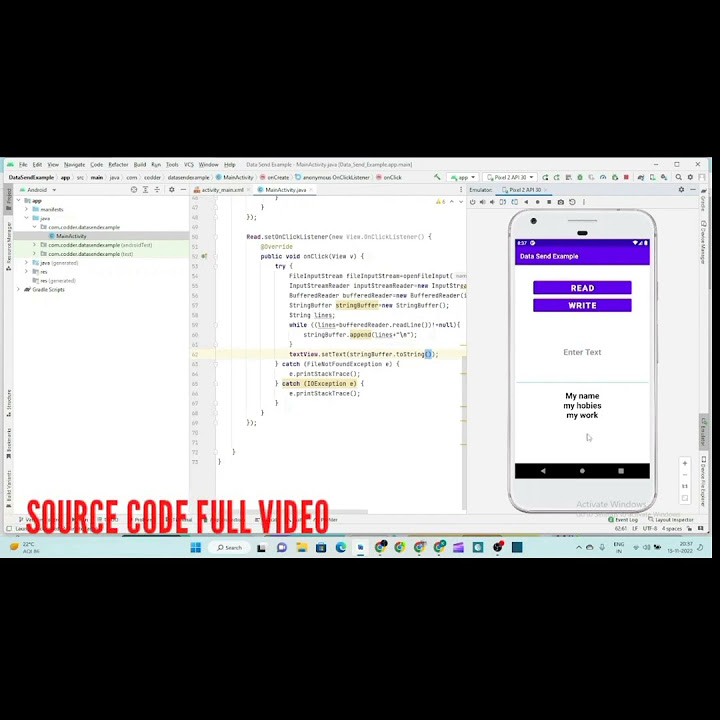 How To Read Write File External Storage In👉📱 Android App Short Android App Appdevelopment