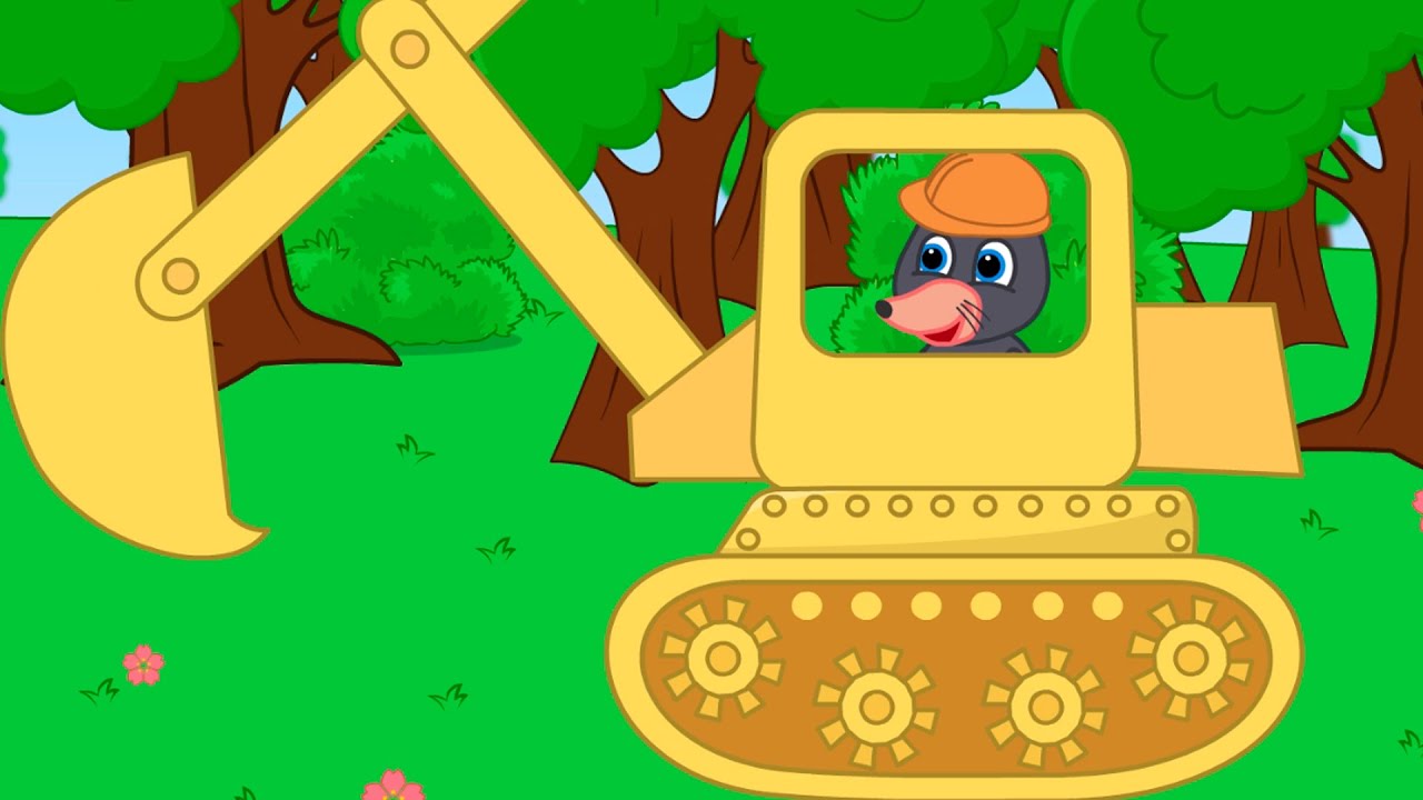 Benny Mole and Friends - Toy Excavator Cartoon for Kids - YouTube