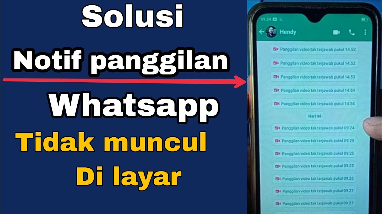 SOLUSI NOTIF PANGGILAN WA TIDAK MUNCUL DI LAYAR - YouTube
