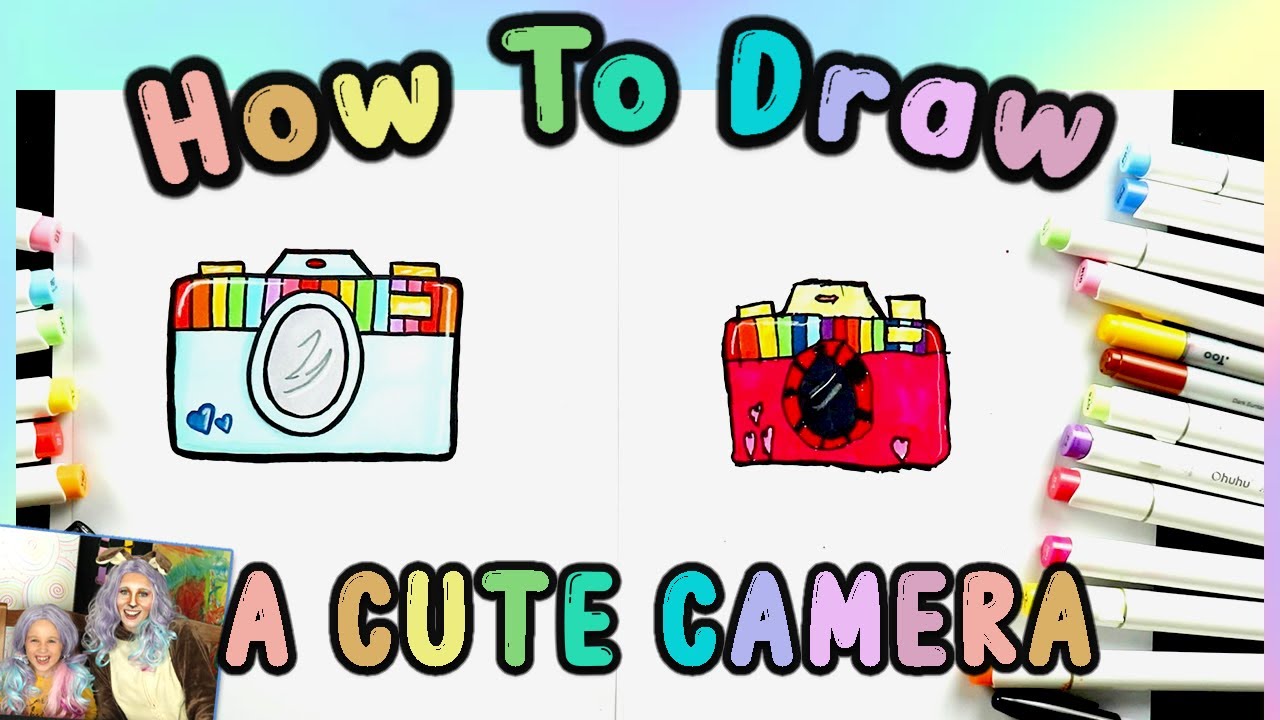 How To Draw A Cute Camera Step by Step | Easy Camera Drawing - YouTube