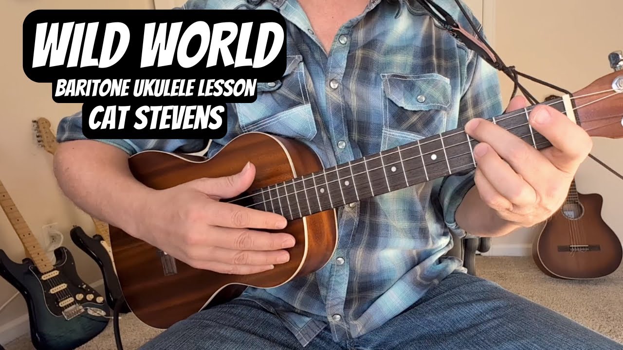 "WILD WORLD" Baritone Ukulele Lesson CAT STEVENS w/ TABS - YouTube