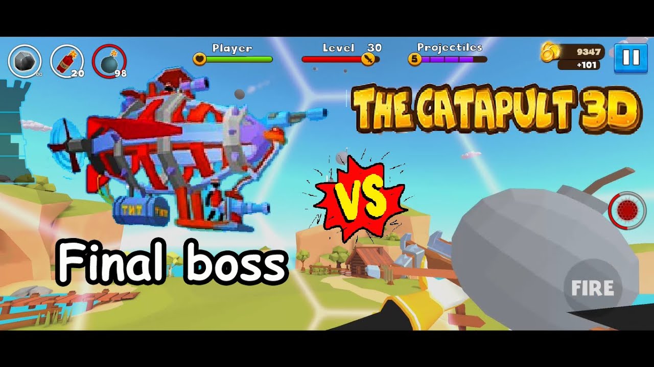 The Catapult 3D: Cannonball_Final boss (level 21-30 boss) - YouTube