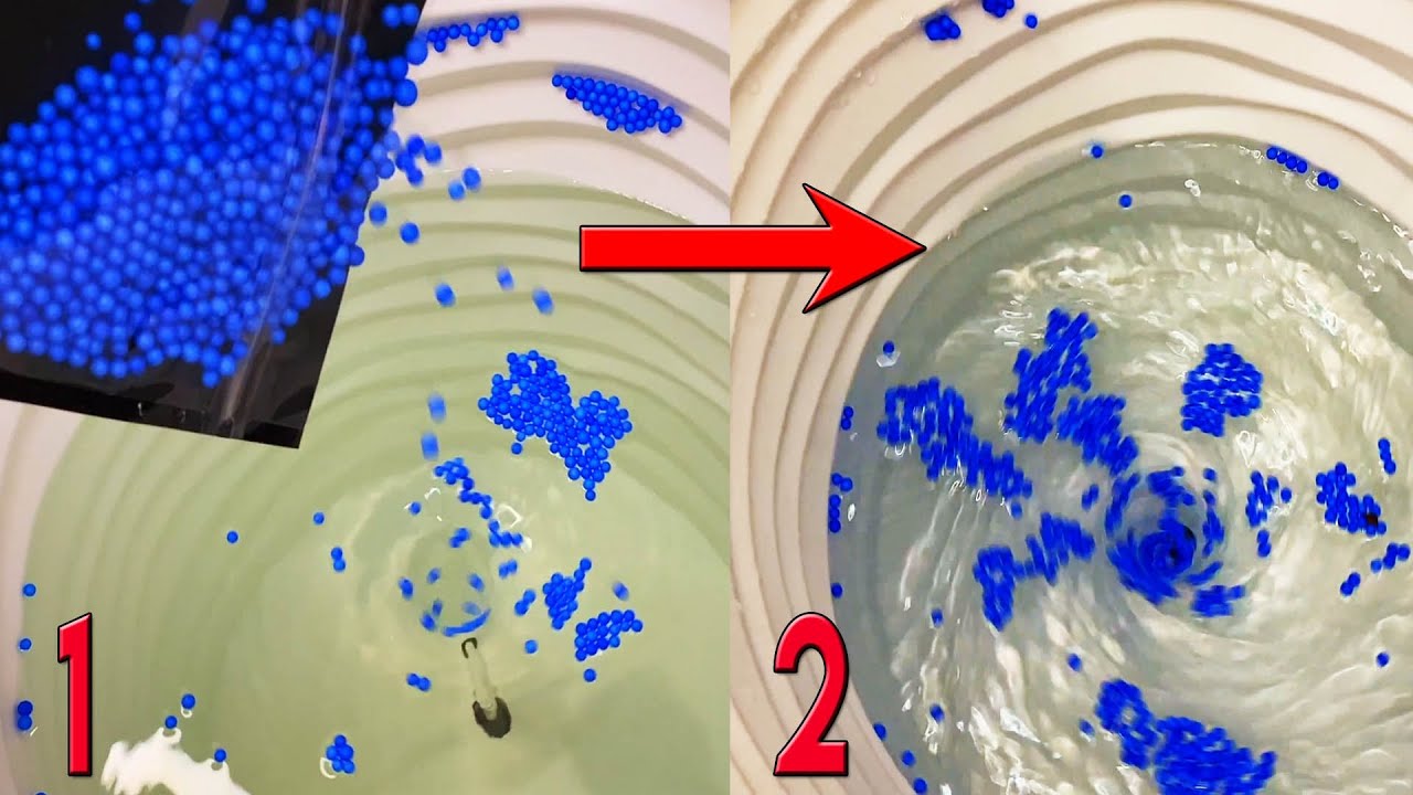 A THOUSAND BALLS IN A WHIRLPOOL EXPERIMENT ASMR - YouTube