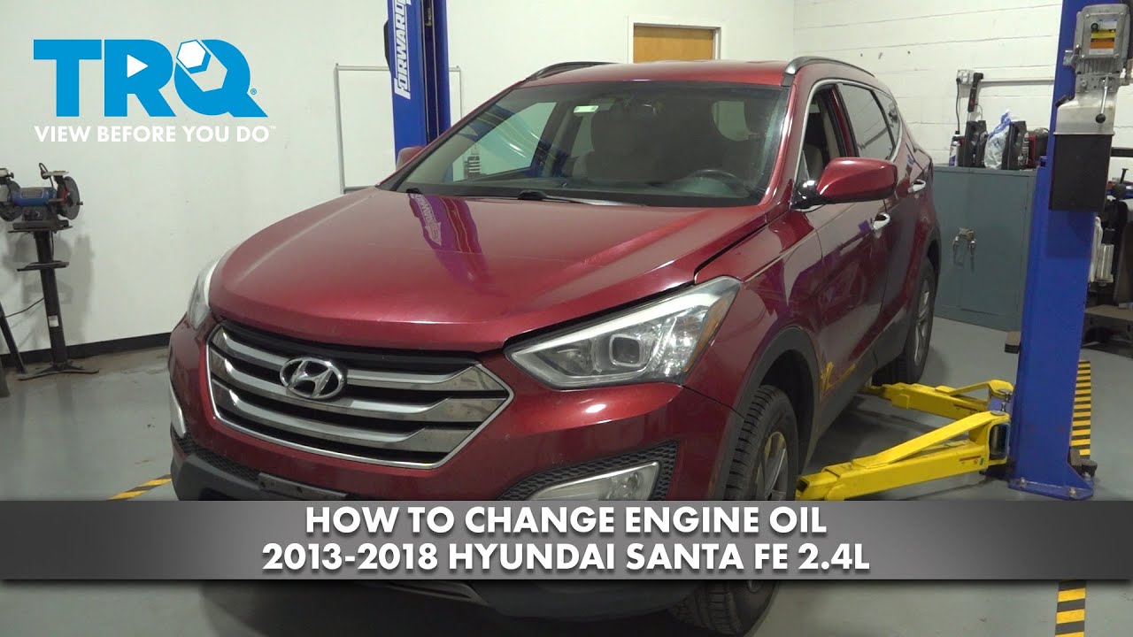 How to Change Engine Oil 2013-2018 Hyundai Santa Fe - YouTube