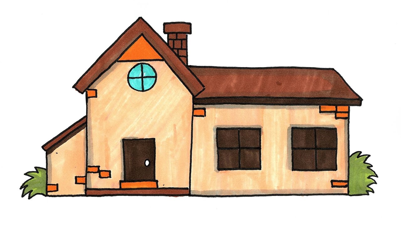HOW TO DRAW HOUSE - COMO DESENHAR CASA - YouTube