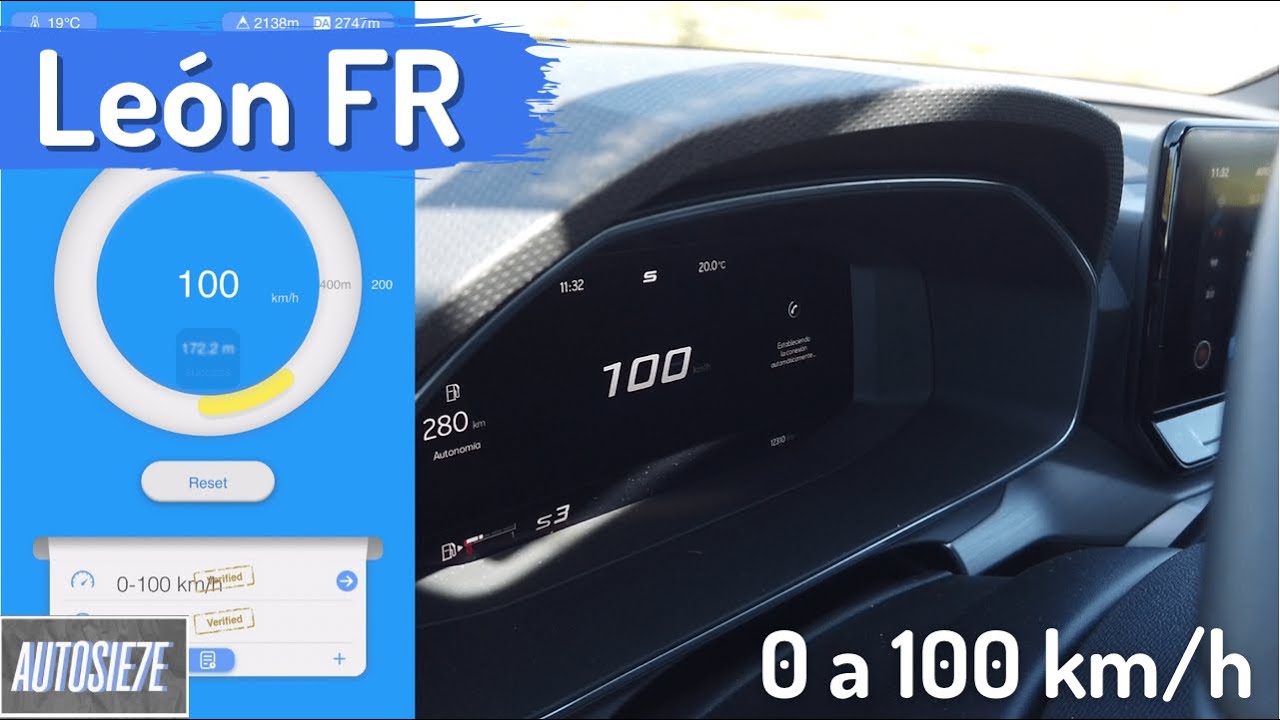 SEAT León FR. 0 a 100 km/h (0 to 62 MPH) | AUTOSIE7E - YouTube