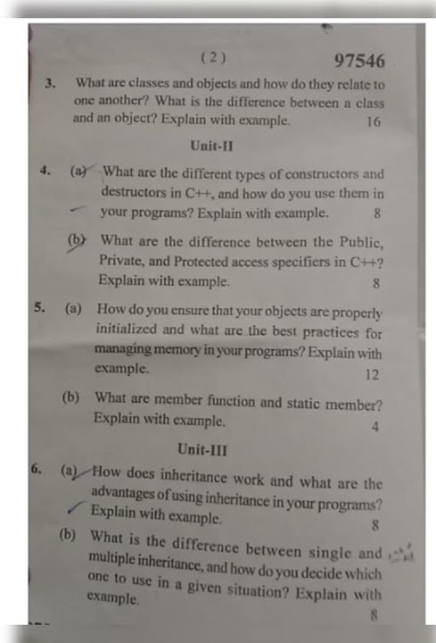 2023 object oriented programming mdu msc paper #mdu #objectorientedprogramming - YouTube