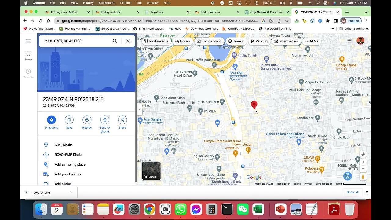 Getting Latitude and Longitude from Google Map - YouTube