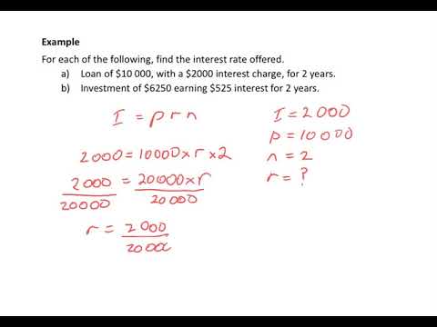 Simple Interest Formula - Calculating the Interest Rate Example 1 - YouTube