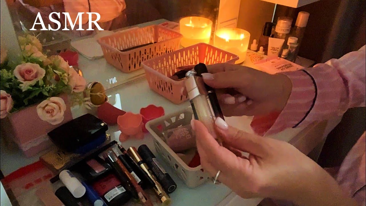 ASMR😴1000% РЕЛАКС💄УБОРКА и РАСХЛАМЛЕНИЕ КОСМЕТИКИ/ASMR Makeup Cleaning ...