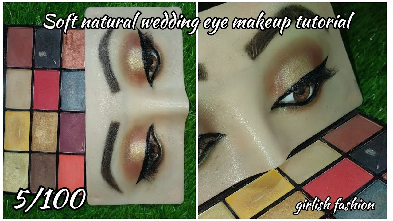 Day 5/100 Let's learn together Soft natural wedding eye makeup tutorial ...
