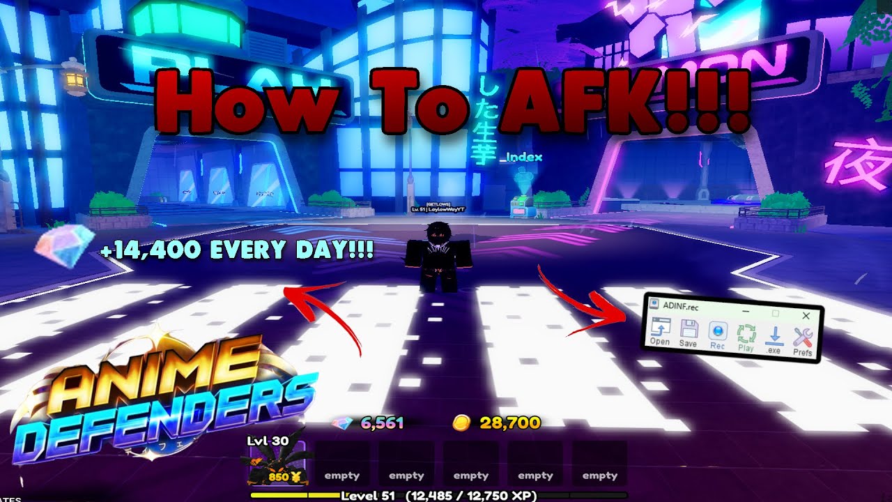How To AKF Farm Gems And XP In Anime Defenders!!! [14.4k EVERYDAY ...