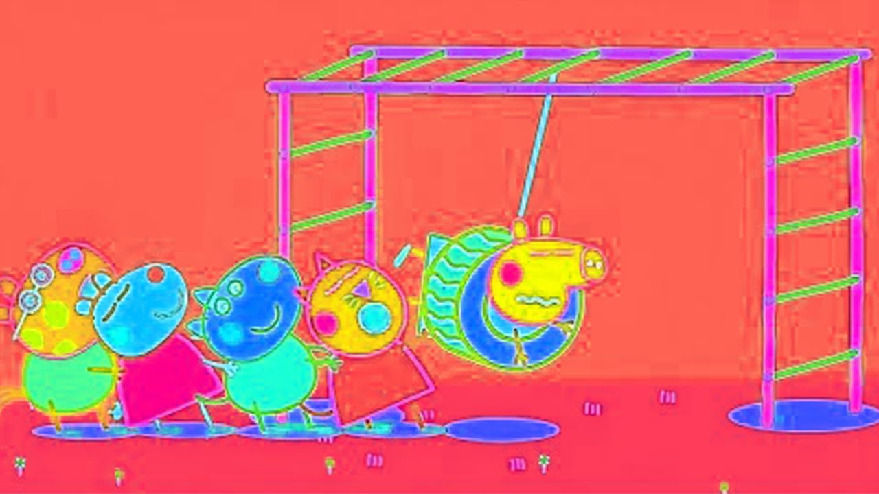 Peppa Pig Getting Stuck In A Tire Swing | Peppa Pig Video Funny Effects ...