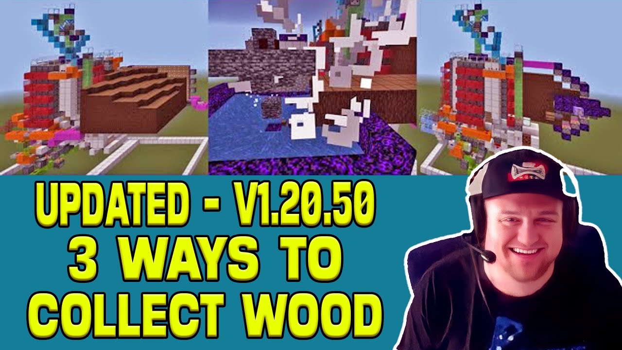 3 Tree Farm Collection Systems!!!UPDATED!!! (Simple & Easy) [Minecraft ...