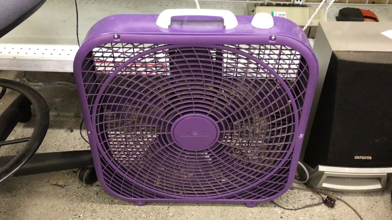 Lasko Box Fan (Purple)(Quick Test) - YouTube