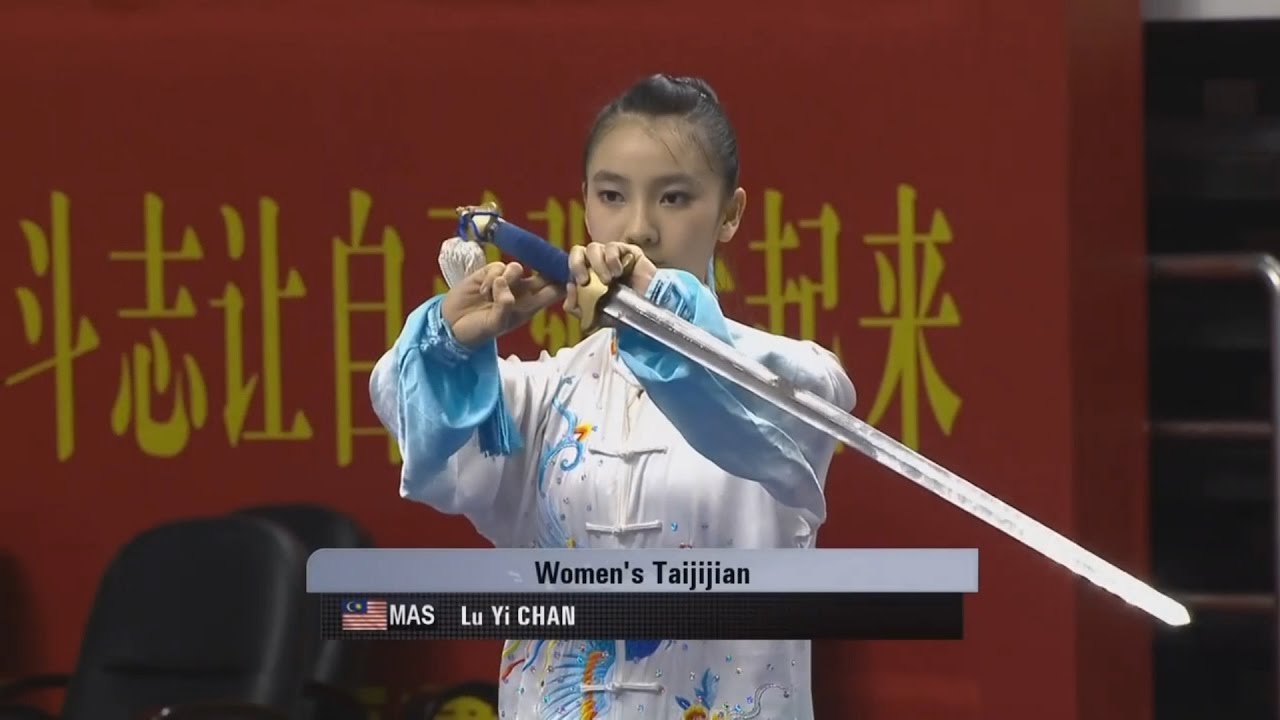 1st Taolu World Cup - Lu Yi Chan (MAS) - Women's Taijijian - 2nd Place - YouTube