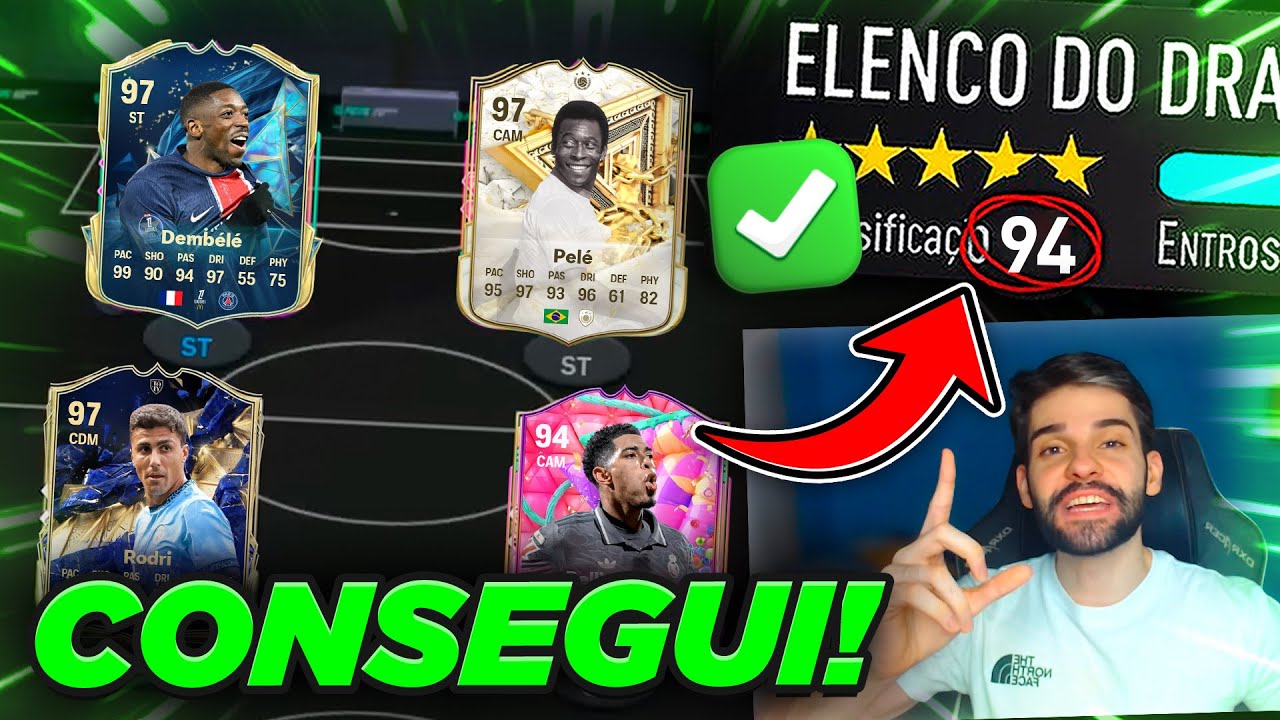 CONSEGUI O 94 NO FUT DRAFT!! FECHOU 100% RECORDE MUNDIAL! O MELHOR ...