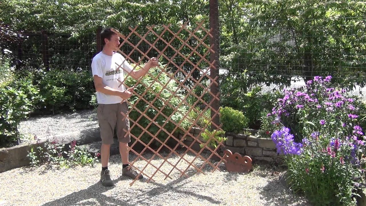 Large Expanding Timber Garden Trellis - YouTube