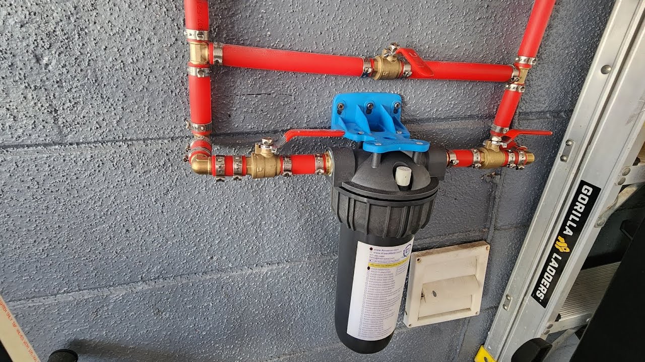 Post water heater filter - YouTube