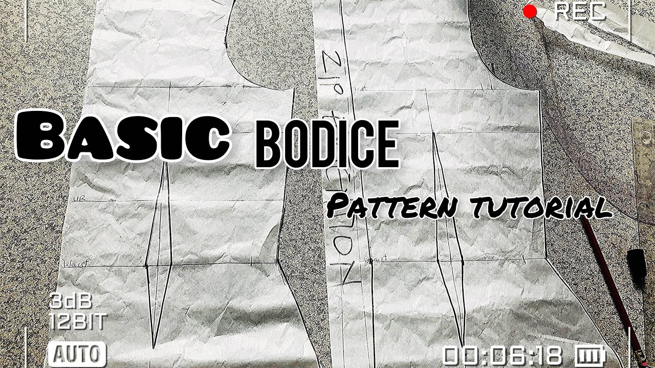 How to draft a basic bodice simplest way - YouTube