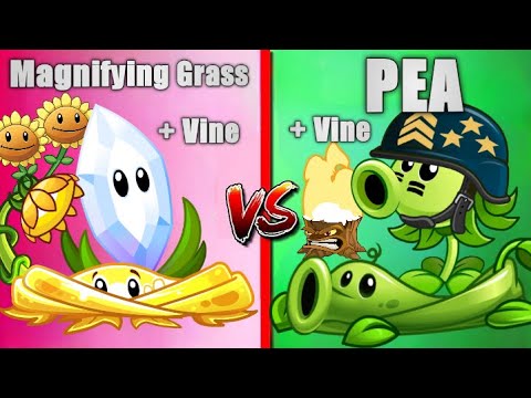 Mega Gatling Pea and Vine vs Magnifying Grass and Vine - Who Will Win ...
