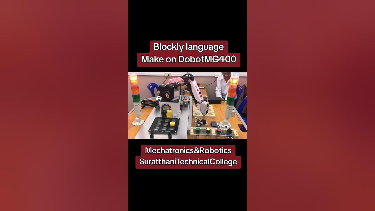 Blockly language make on Dobot MG400 - YouTube