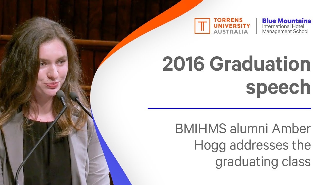 2016 BMIHMS Alumni Graduation Speech | Amber Hogg, International Event ...