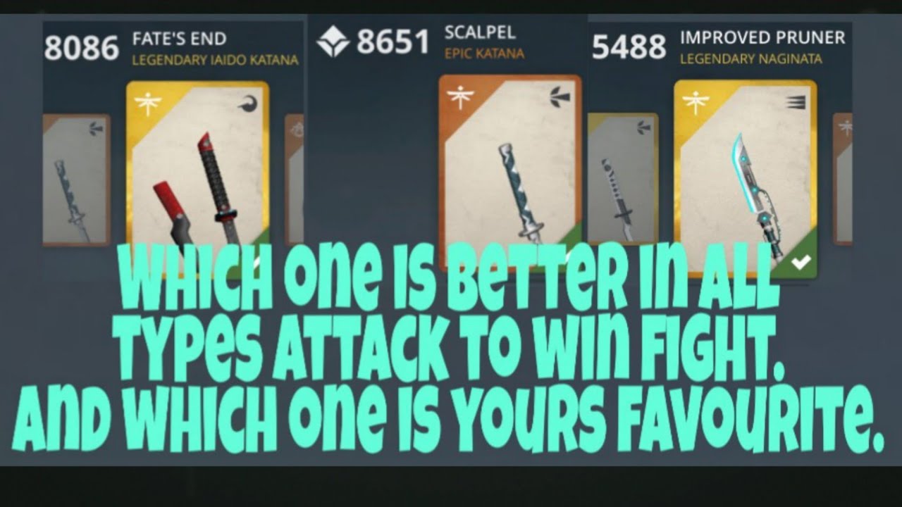 SF3: Best weapons in Shadow Fight 3 - YouTube