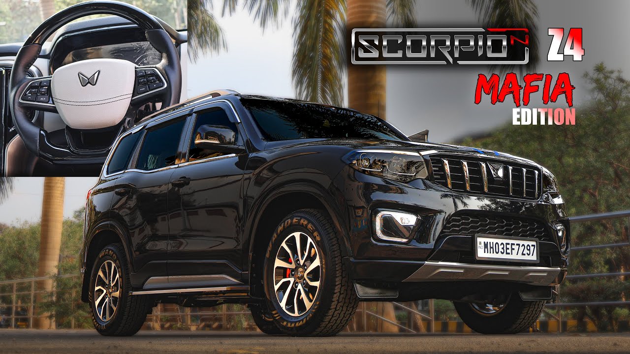 SCORPIO-N Z4 India's First MAFIA EDITION With First ever MUSCLE SPORTS STEERING in Base| 📞 ...